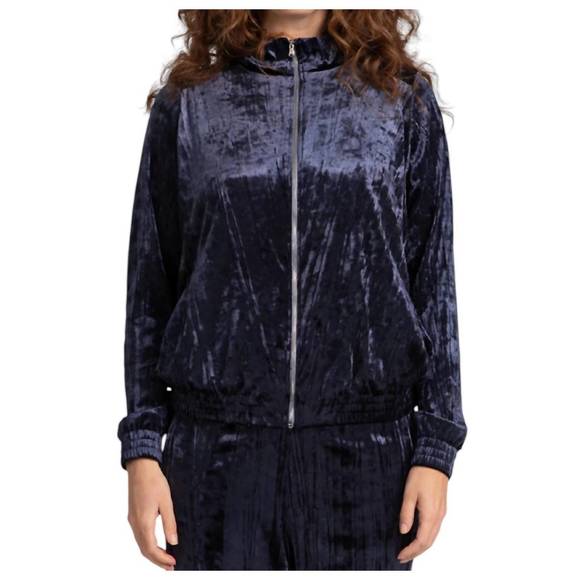 Sympli | Jackets & Coats | New Sympli Zip Front Warm Up Crinkle Velvet ...